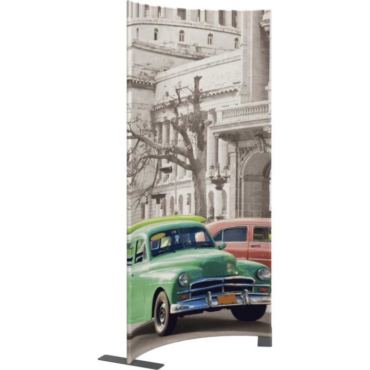 4x8-ft Curved Banner | Orbus Modulate Frame 06 | Plum Grove