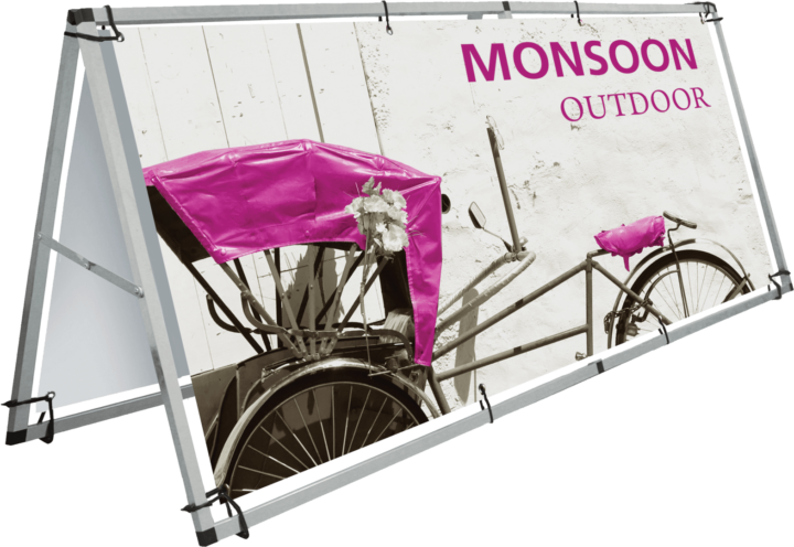 8x3-ft Outdoor A-Frame Sign | Orbus Monsoon | Plum Grove