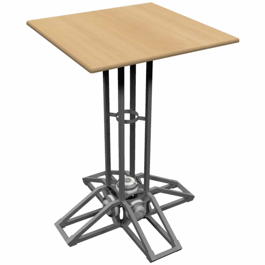 Square Industrial Podium, 2.3x2.3x3-ft | Orbus Truss | Plum Grove