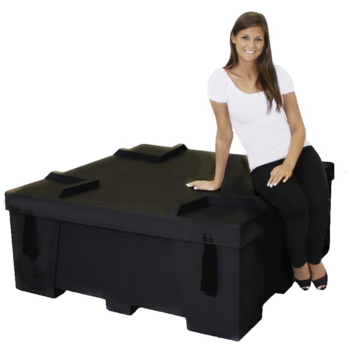 Heavy-Duty Freight Case, Stackable, 4.3x4.3x1.9-ft | Orbus OCF | Plum Grove