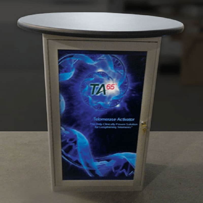 Oval Counter with Custom Art, 3x1.8x3.3-ft | Orbus Linear | Plum Grove