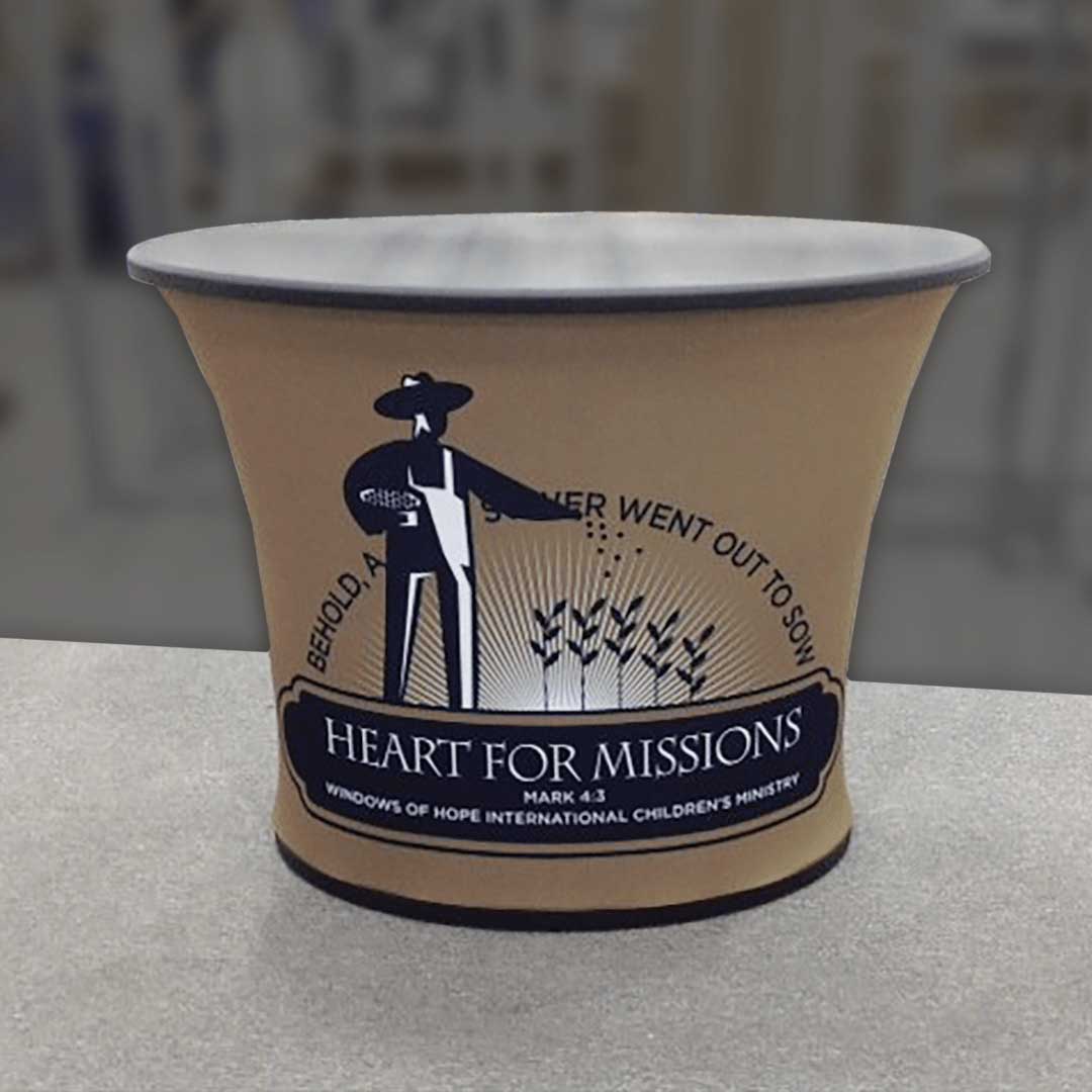 Oval Counter with Custom Art, 2x3-ft | Orbus Symphony | Plum Grove