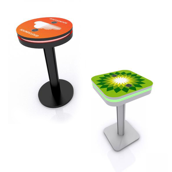 Portable Wireless Charging Bar Table with LED Rim, Various Shapes, 1 ...