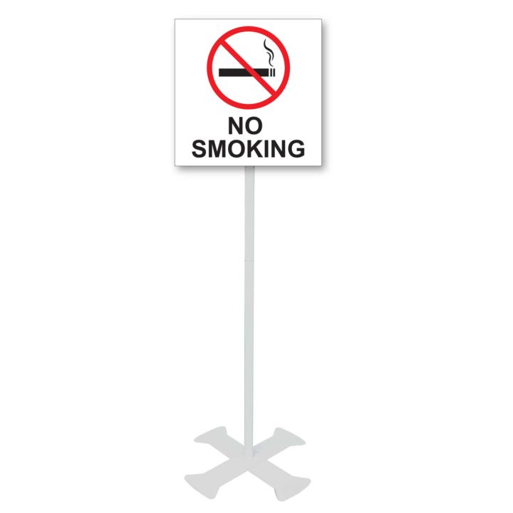 "No Smoking" Sign, 4-ft Steel Sign Stand | Plum Grove
