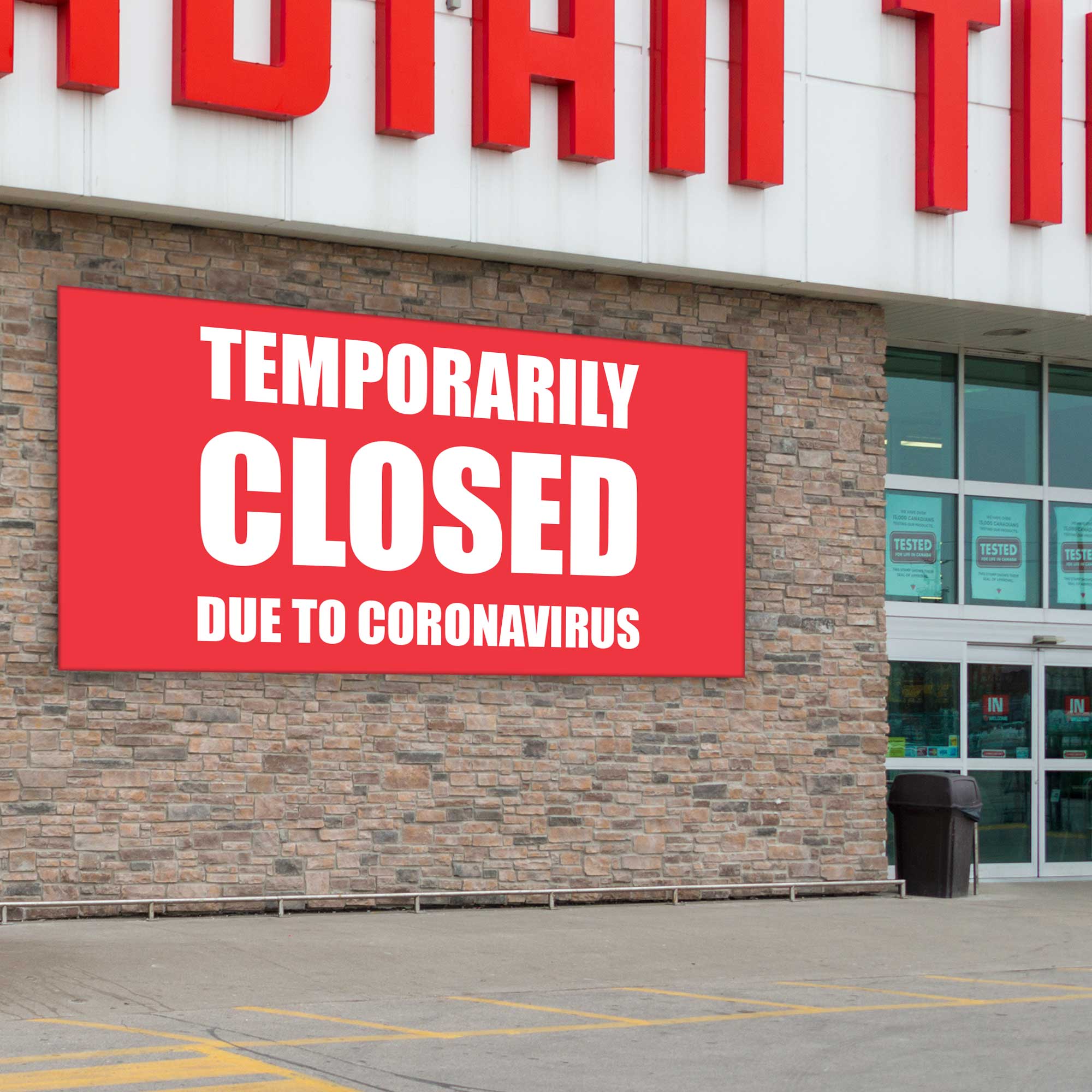 “Temporarily Closed Due to Coronavirus” Banner | Plum Grove