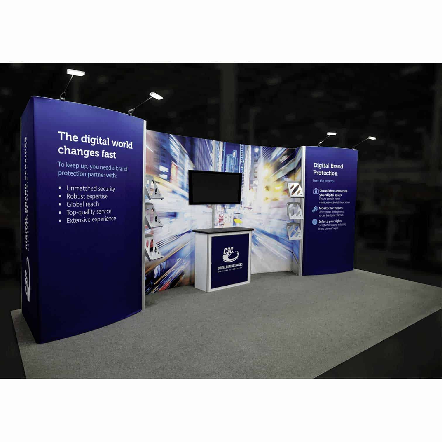 BUY or RENT – 10x20-ft Display with Literature Racks, Counter & Lights ...