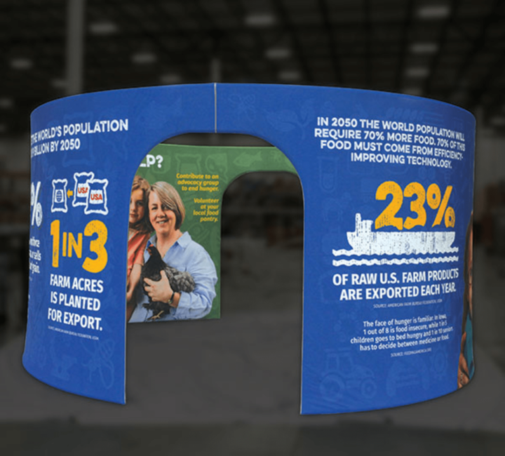 15-ft Cylindrical Booth Display | Orbus Formulate Tree House | Plum Grove