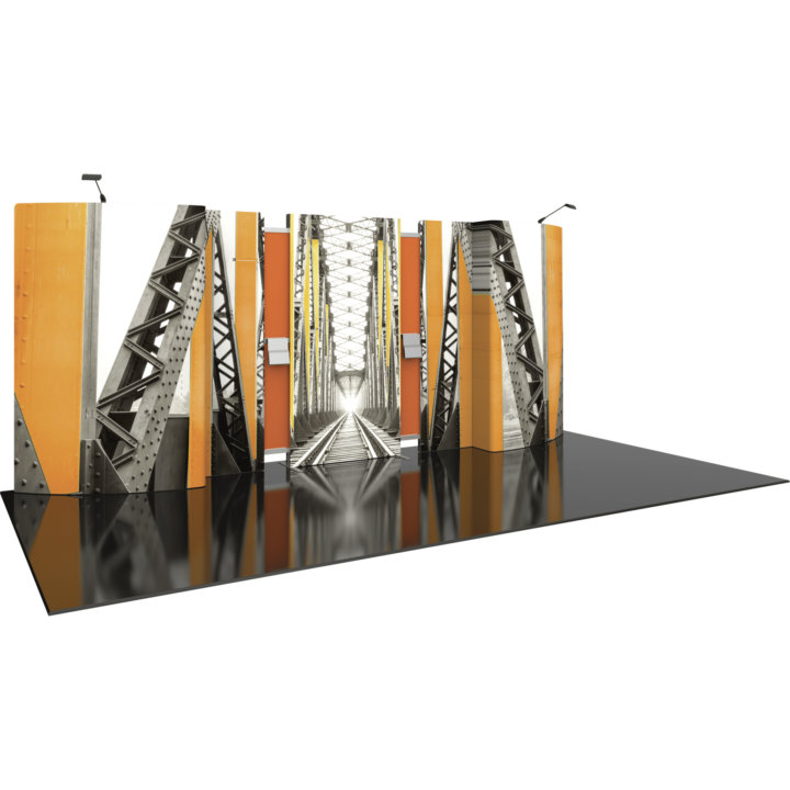 20-ft Backlit Display with Brochure Holders | Orbus Vector Frame 19A ...