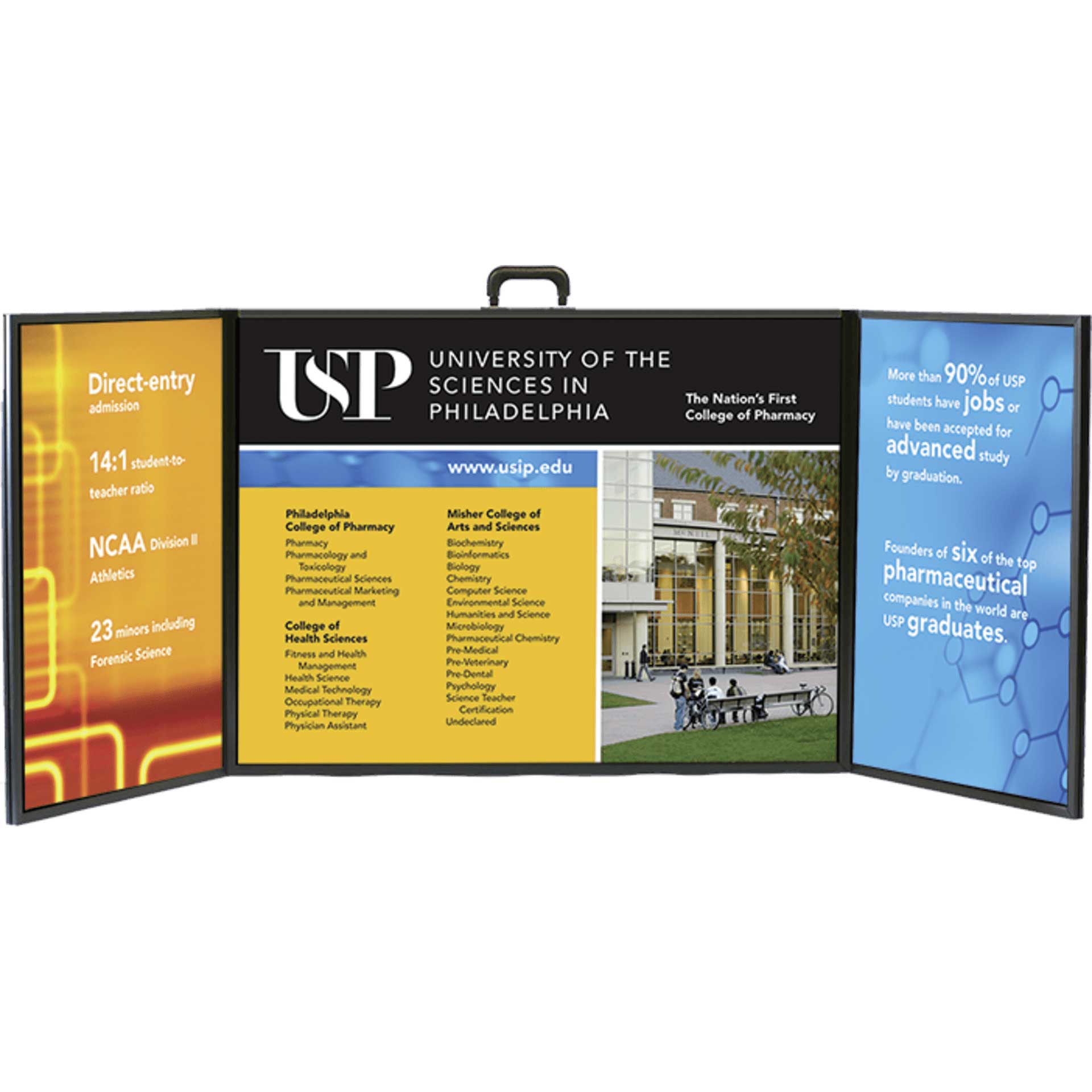 4x1.5-ft Portable Folding Display | Orbus Voyager Mini | Plum Grove