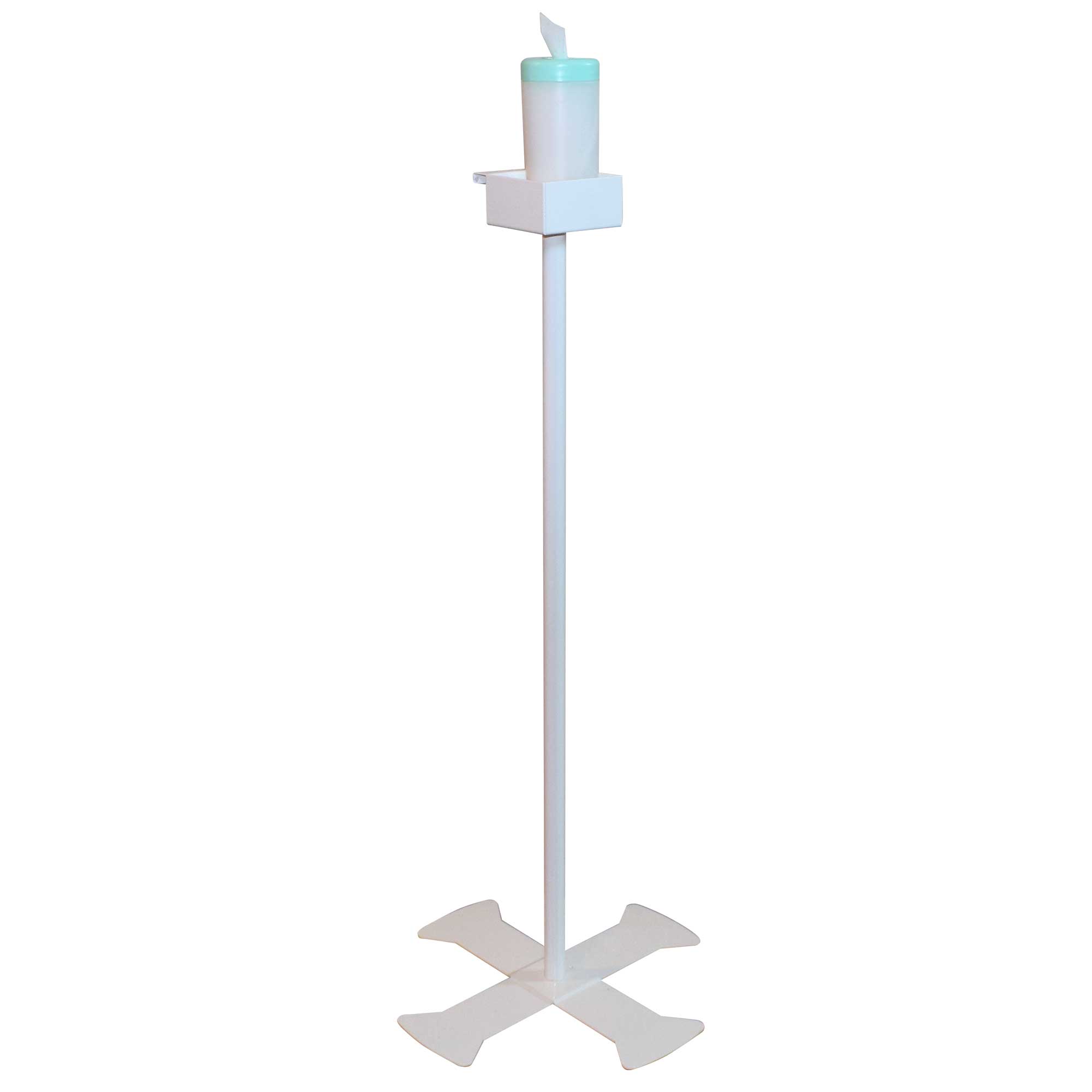 3.6-ft Metal Wipes Dispenser Stand, Silver | Plum Grove