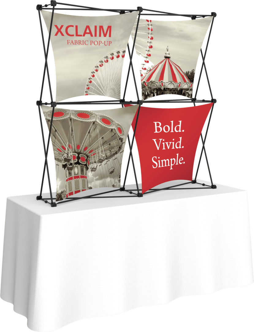 5x5-ft Tabletop Pop Up Display | Orbus Xclaim Kit 04 | Plum Grove